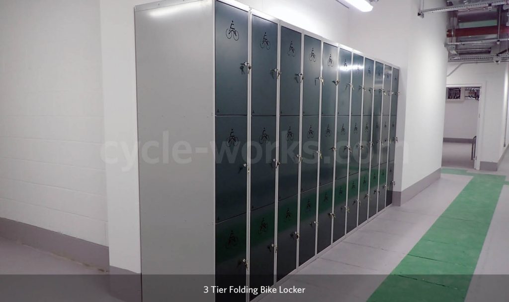 3-Tier Folding Bike Lockers - Cycle Works