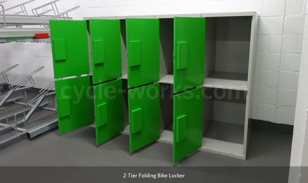 2-Tier Folding Bike Lockers - Cycle Works