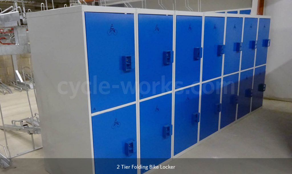 2-Tier Folding Bike Lockers - Cycle Works