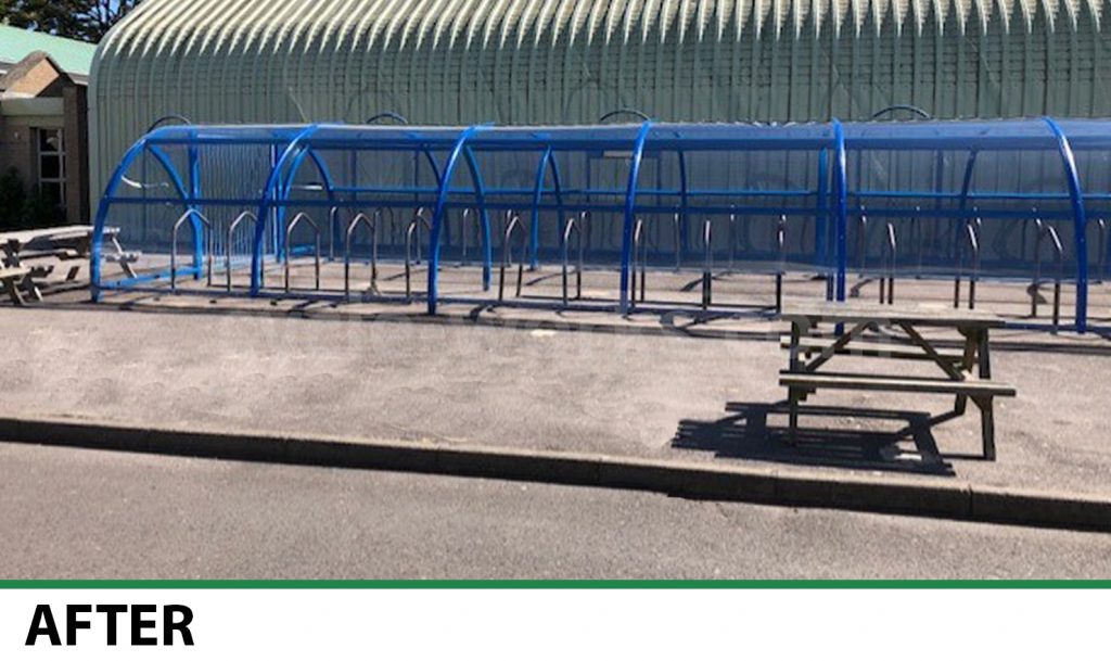 Cycle Shelter Refurbishment at Brune Park School, Gosport - Cycle Works